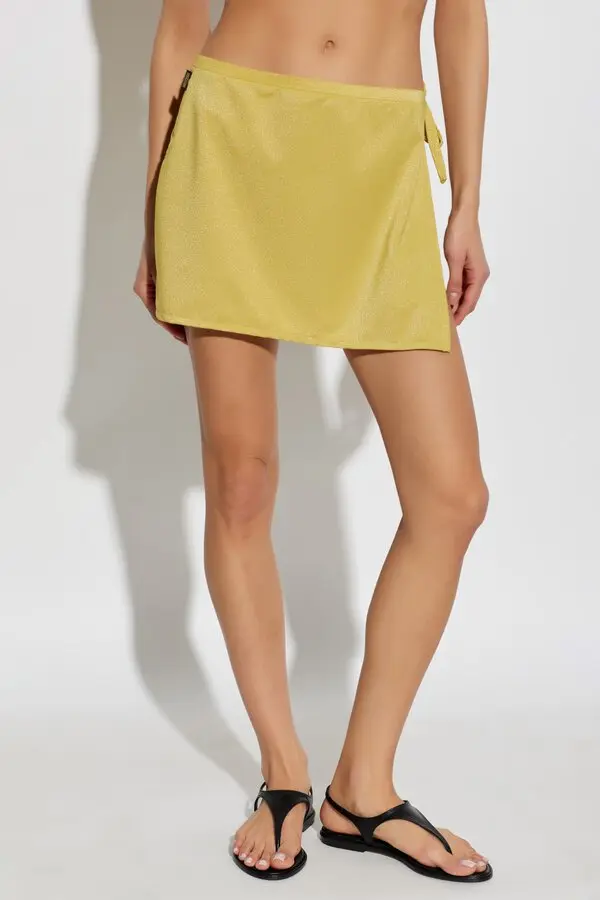 Moschino Short Pareo With Lurex Thread - Gold