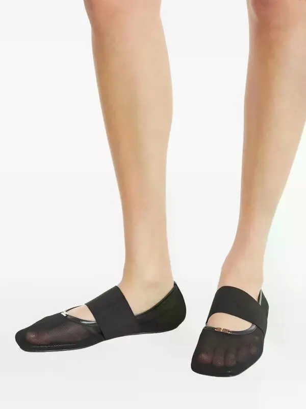 Maison Kitsuné Mesh Logo Ballet Flats