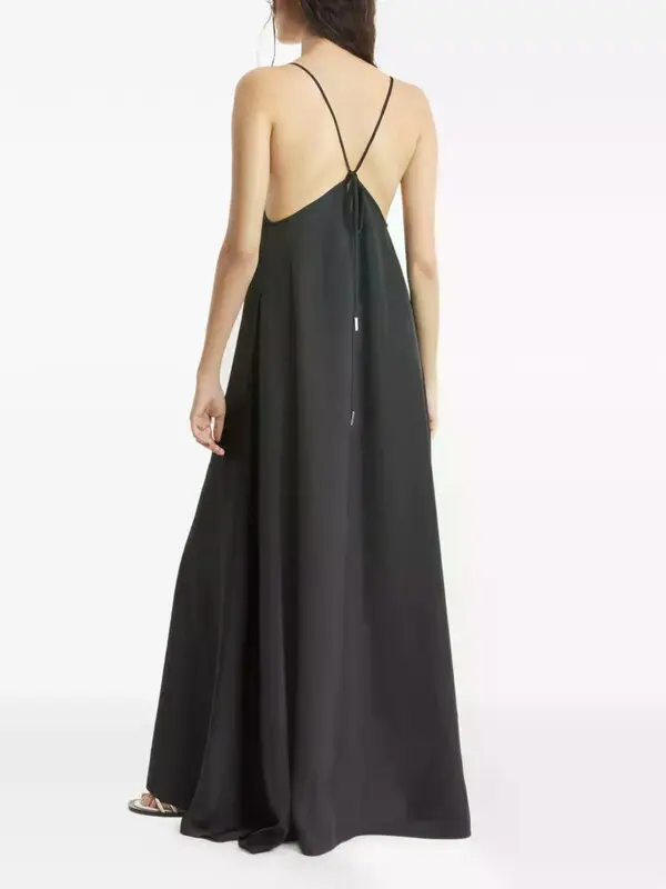 Maison Kitsuné Spaghetti-strap Tie-back Dress
