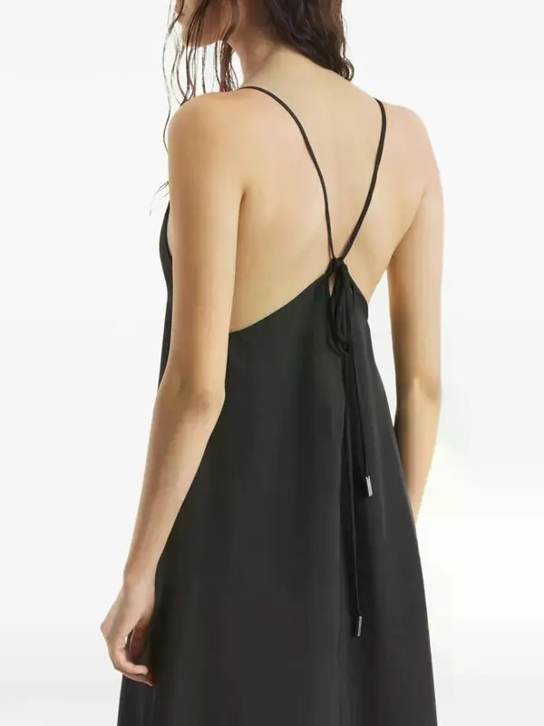 Maison Kitsuné Spaghetti-strap Tie-back Dress