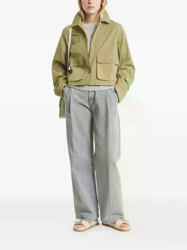 Maison Kitsuné Multi-pocket Cropped Jacket - Green