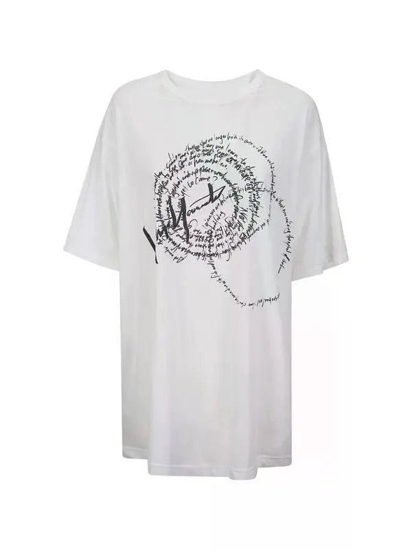 Yohji Yamamoto Swirl-print Oversized T-shirt