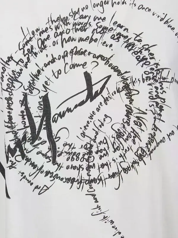 Yohji Yamamoto Swirl-print Oversized T-shirt