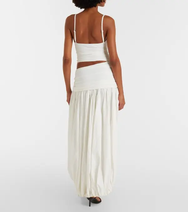 Christopher Esber Orbit Cutout Ruched Jersey Maxi Dress