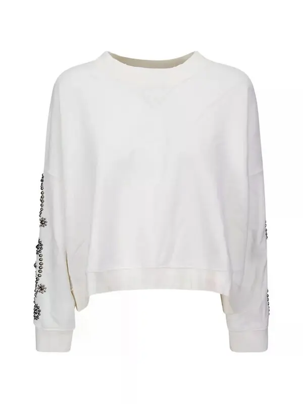 HTC LOS ANGELES Stud-embellished Paisley-pattern Sweatshirt