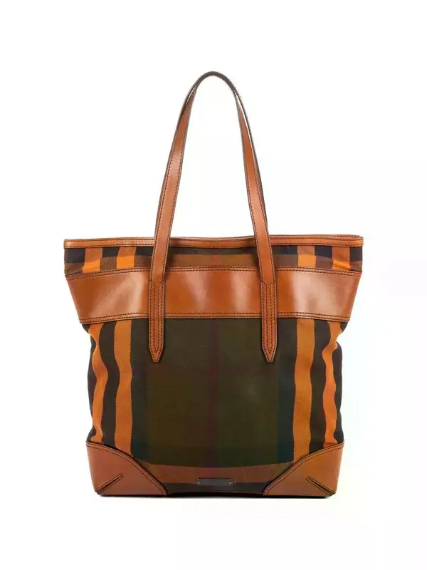 Burberry Check Pattern Tote Bag