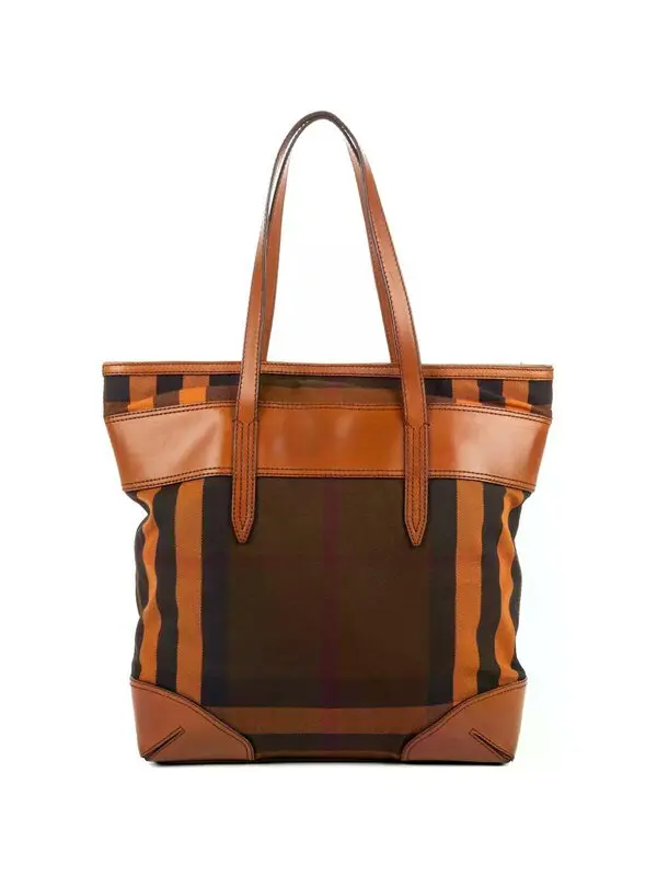 Burberry Check Pattern Tote Bag