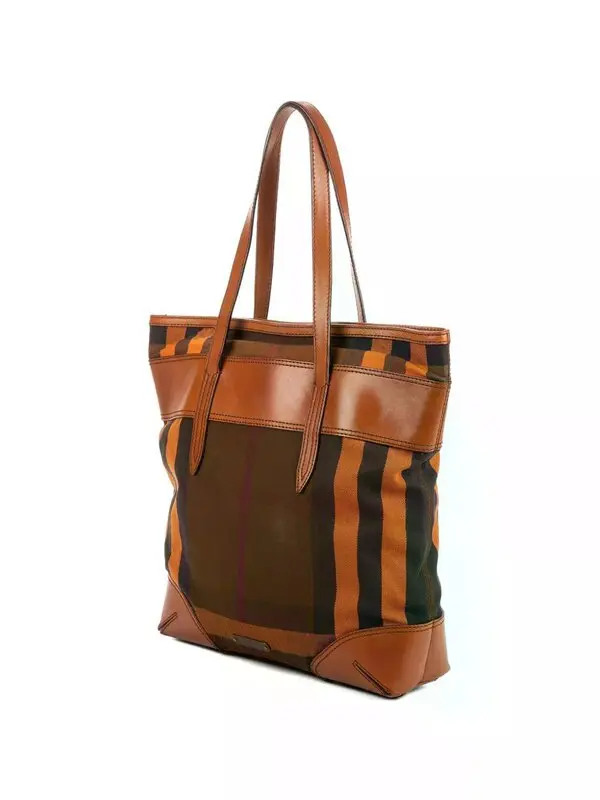 Burberry Check Pattern Tote Bag