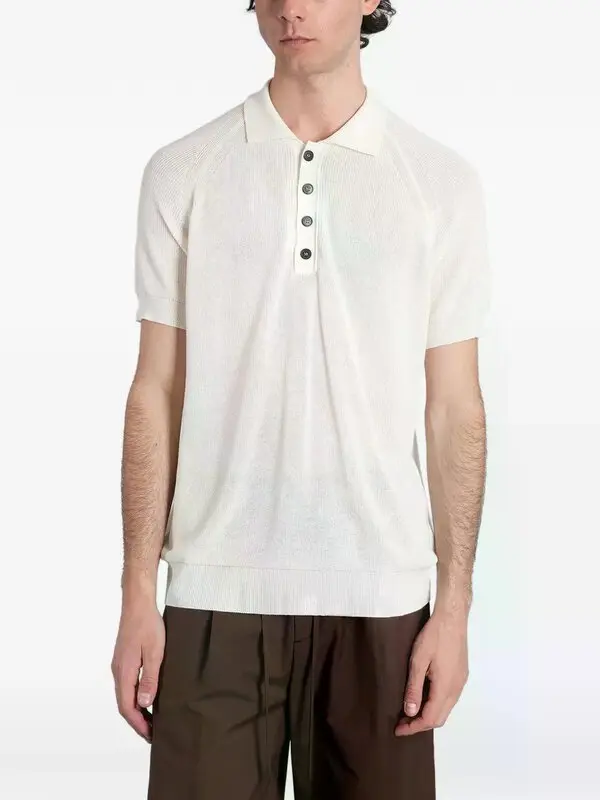 GREYED Raglan-sleeve Button-down Polo Shirt