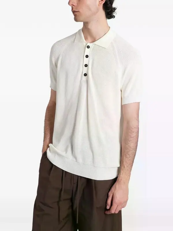 GREYED Raglan-sleeve Button-down Polo Shirt