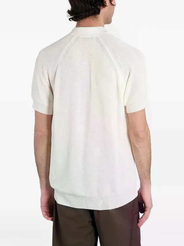 GREYED Raglan-sleeve Button-down Polo Shirt
