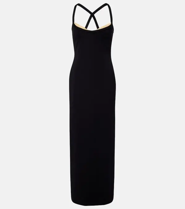 Versace Jersey Bustier Gown - Black