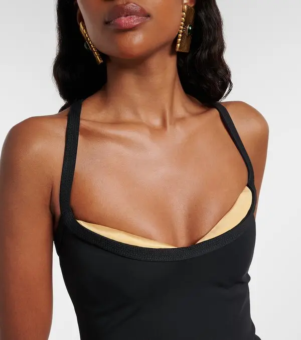 Versace Jersey Bustier Gown - Black
