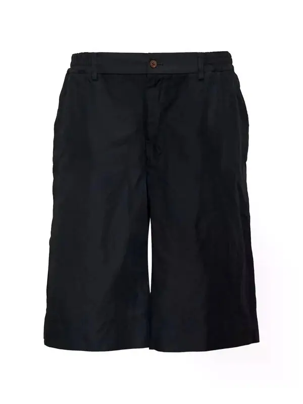 Comme Des Garçons Elasticated-waistband Wide-leg Shorts - Black