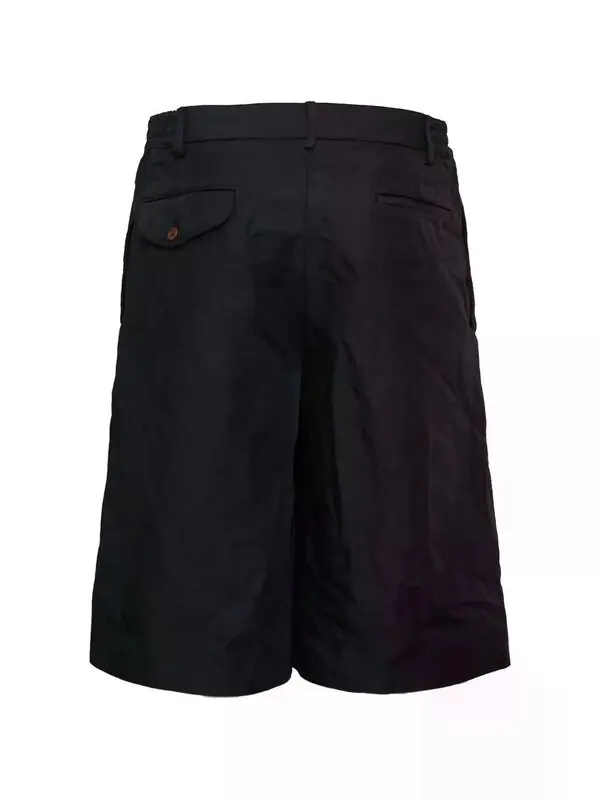 Comme Des Garçons Elasticated-waistband Wide-leg Shorts - Black