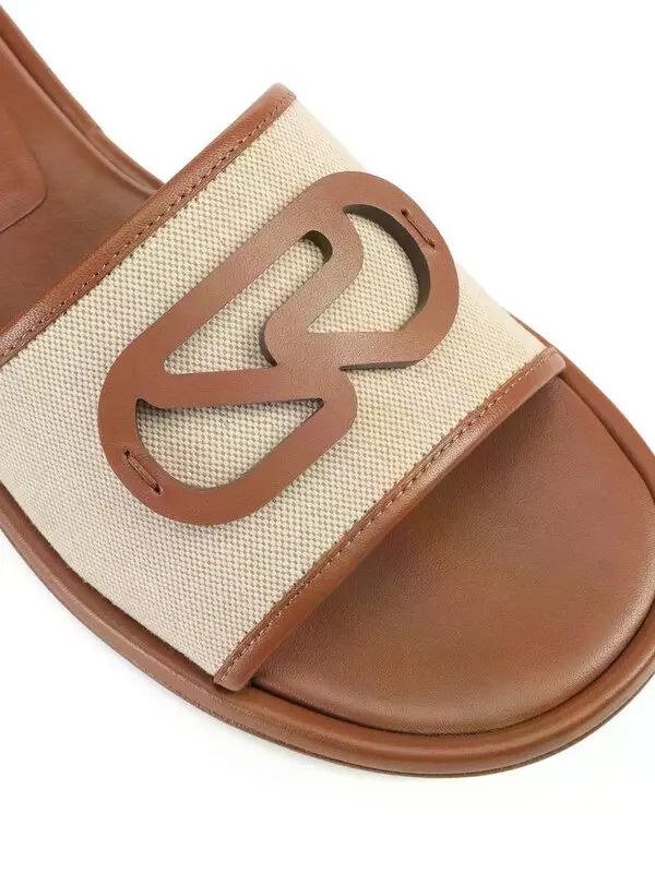 SERGIO ROSSI Surge Logo-detail Sandals - Neutrals