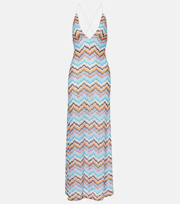 Missoni Zigzag Lamé Beach Dress - Multicoloured