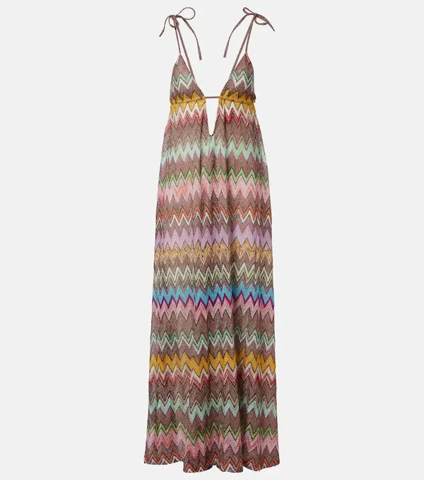 Missoni Zigzag Lamé Beach Dress - Multicoloured