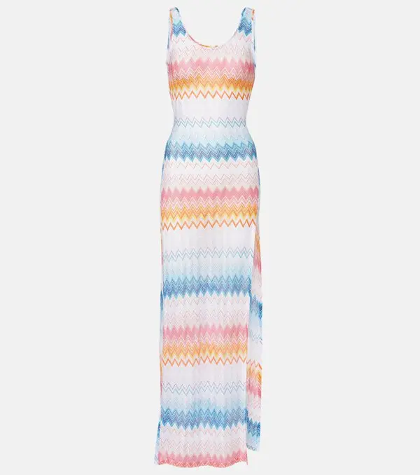 Missoni Zigzag Lamé Beach Dress - Multicoloured