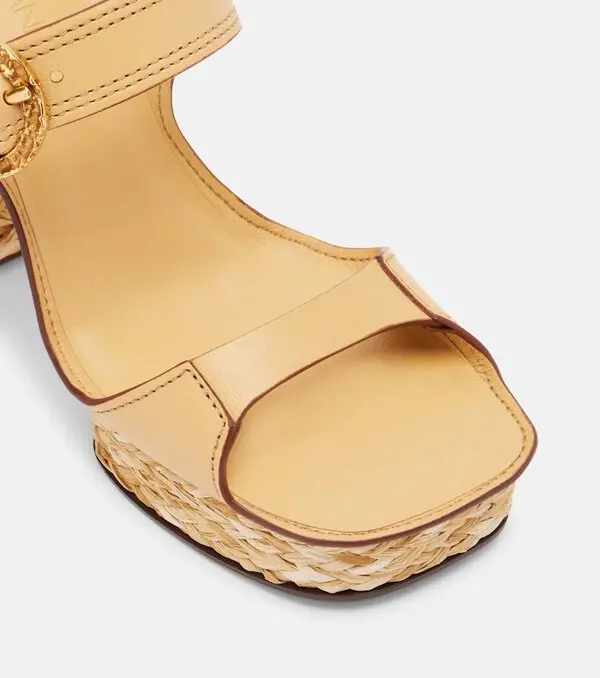 Zimmermann Solena Leather Platform Sandals