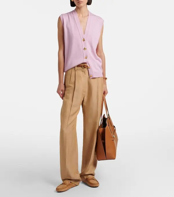 TOD'S Gommino Raffia And Leather Loafers