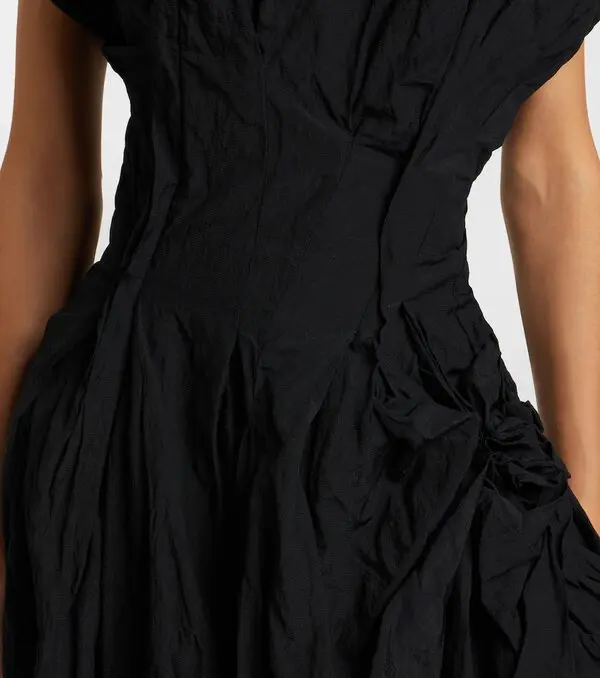 Magda Butrym Grizzly Draped Cotton-blend Cocktail Dress