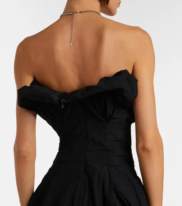 Magda Butrym Grizzly Draped Cotton-blend Cocktail Dress