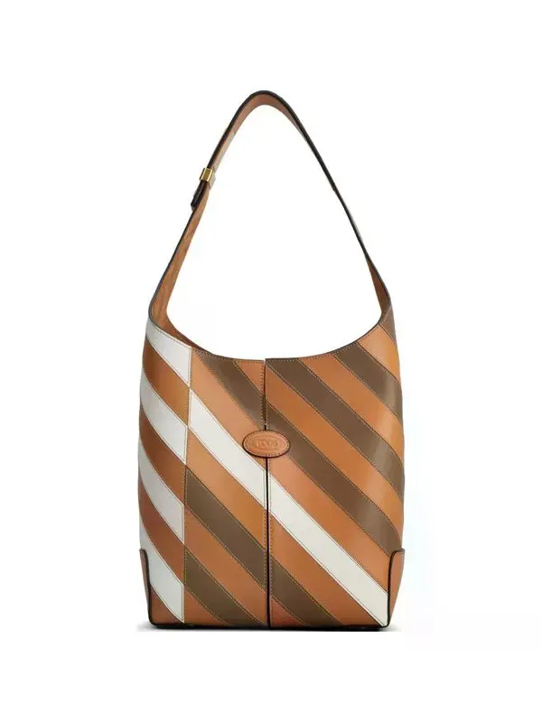 TOD'S Striped Shoulder Bag With Pouch