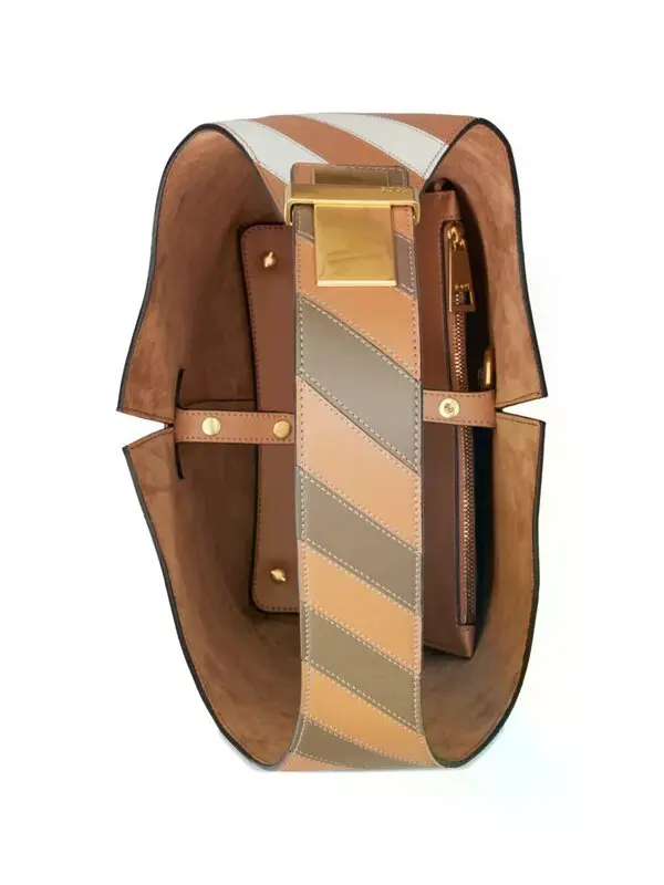 TOD'S Striped Shoulder Bag With Pouch