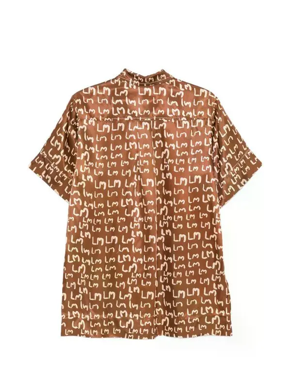 LEE MATHEWS Logo-print Short-sleeve Shirt
