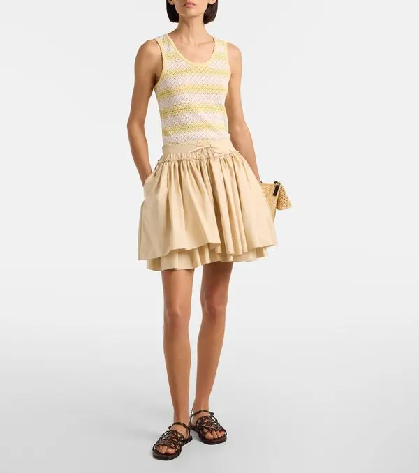 Loewe Paula's Ibiza Cotton Poplin Miniskirt