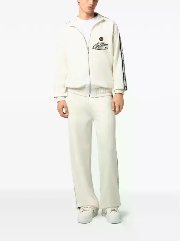 Philipp Plein Signature Zip Tracksuit Jacket - Neutrals