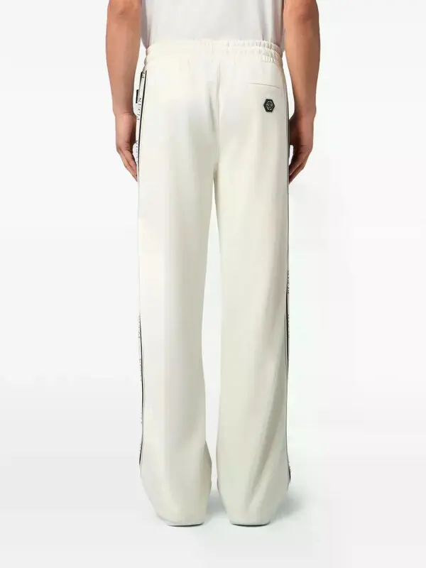 Philipp Plein Jacquard Logo Tracksuit Pants - Neutrals