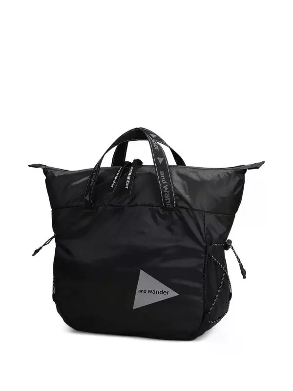 AND WANDER Ripstop Logo-print Tote Bag