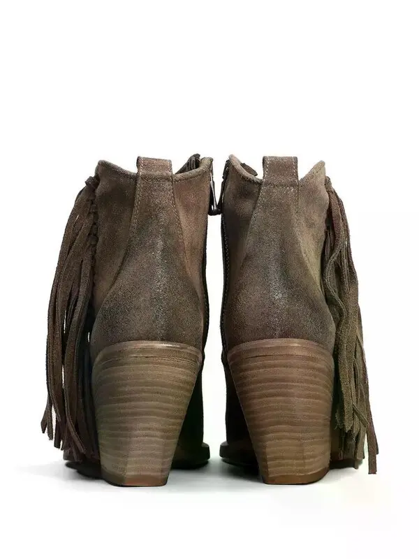 METISSE Fringe Detail Ankle Boots
