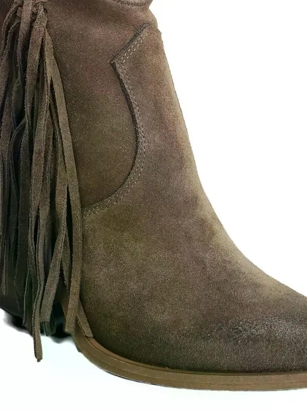 METISSE Fringe Detail Ankle Boots