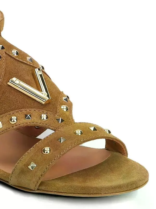 VIA ROMA 15 Studded V-logo Sandals