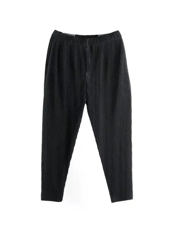 Issey Miyake Monthly Colors: April Pleated Tapered Trousers - Black