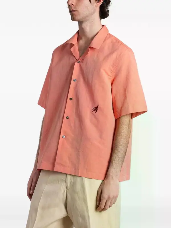 Paul Smith Embroidered Short-sleeve Shirt - Orange