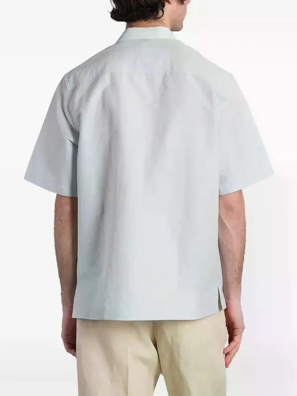 Paul Smith Bird-embroidered Short-sleeve Shirt - Blue