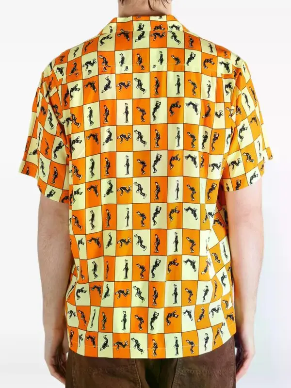 VOWELS Elvis Check-print Camp-collar Shirt