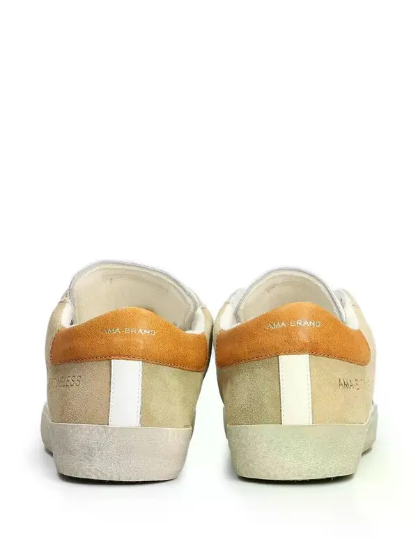 AMA-BRAND Suede Panelled Star Patch Sneakers