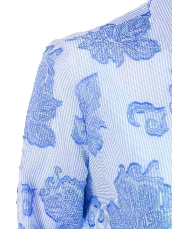 MAZZARELLI Striped Damask-pattern Shirt