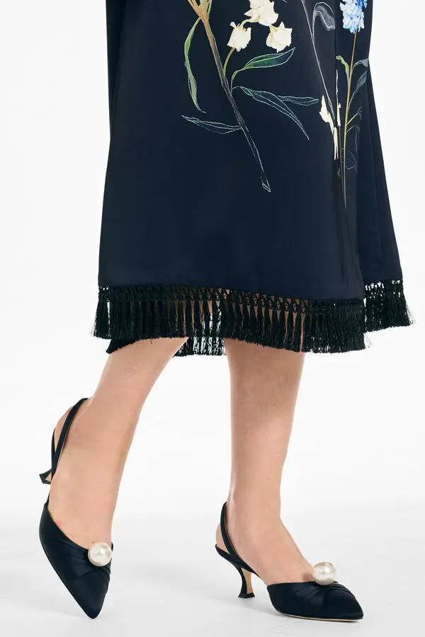Sachin & Babi Annette Printed Tea-length Dress - Blooms In Blue