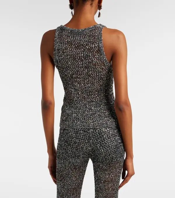 Missoni Sequined Knitted Tank Top