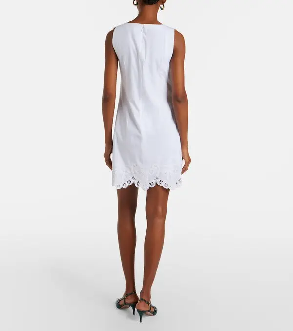 Veronica Beard Shanice Embroidered Cotton Minidress