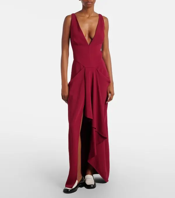 Givenchy Asymmetrical Draped Maxi Dress
