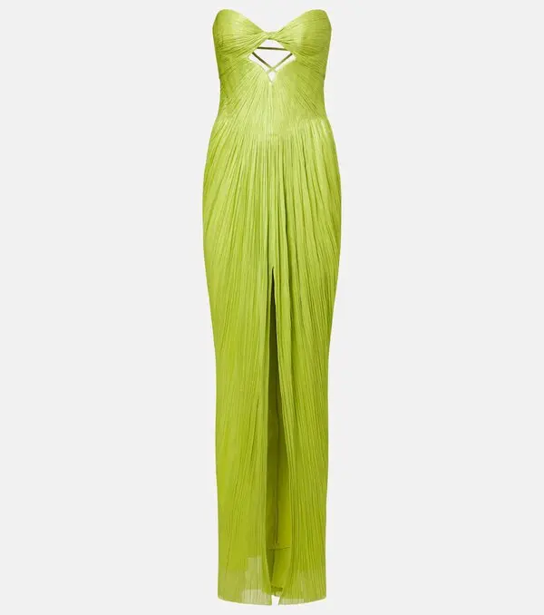 MARIA LUCIA HOHAN Stephanie Tulle Bustier Gown - Green