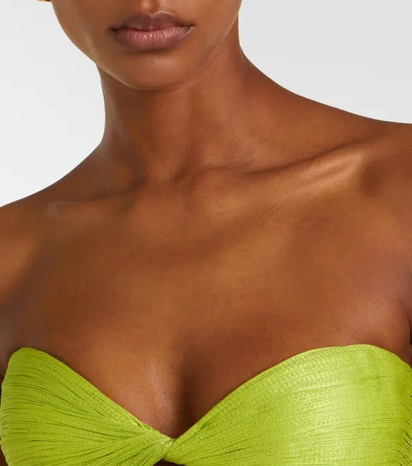 MARIA LUCIA HOHAN Stephanie Tulle Bustier Gown - Green