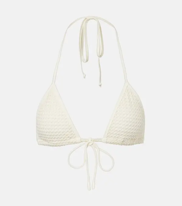 MONTCE Emma Knitted Bikini Top - White